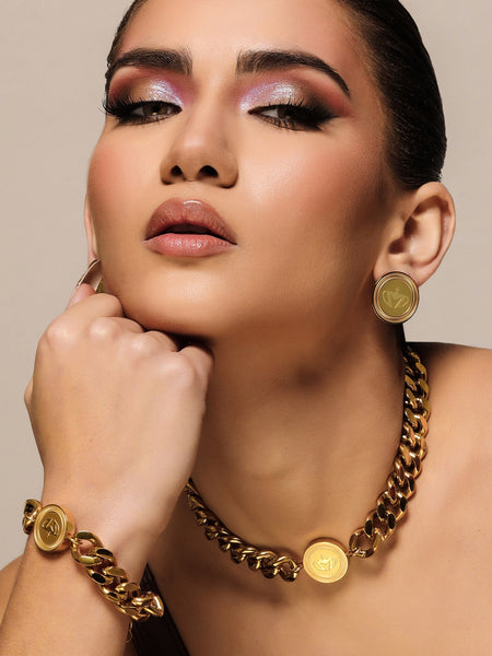 Curb Crown Medal Bracelet – SULTANA